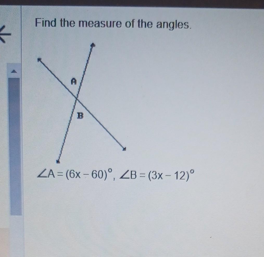 Solved Find the measure of the angles. | Chegg.com