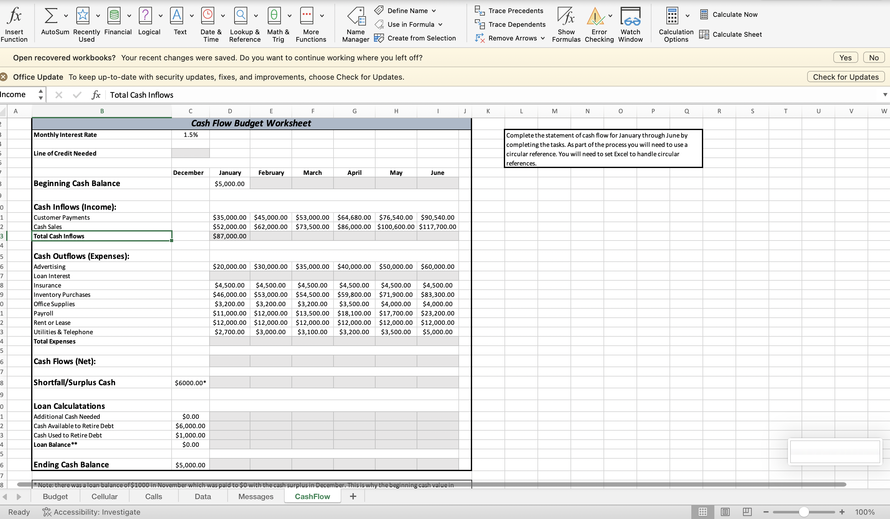 Solved Create a named range called, "Expenses" that | Chegg.com