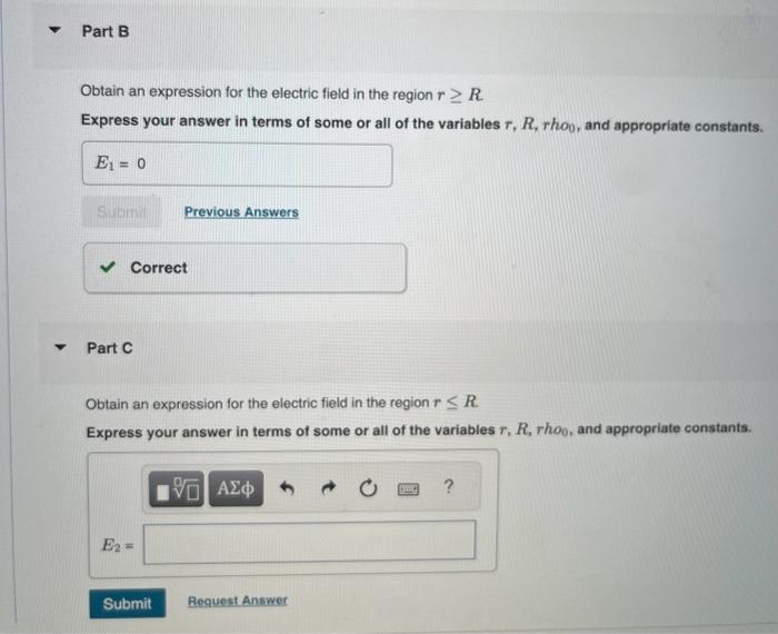 Solved Obtain an expression for the electric field in the | Chegg.com