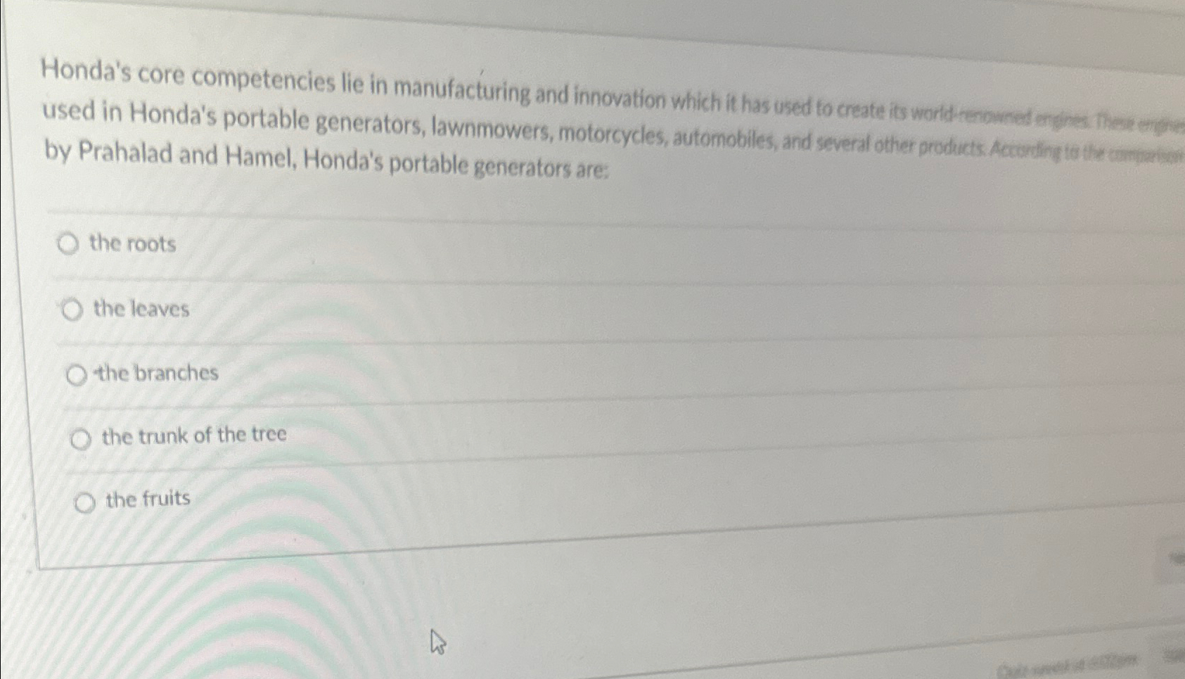 Solved Honda's core competencies lie in manufacturing and | Chegg.com