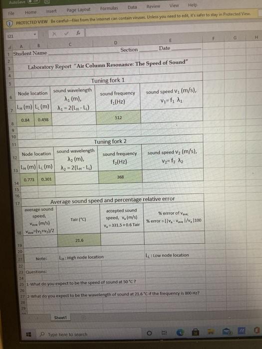 Solved AutoSave File Home Insert Page Layout Formulas Data | Chegg.com