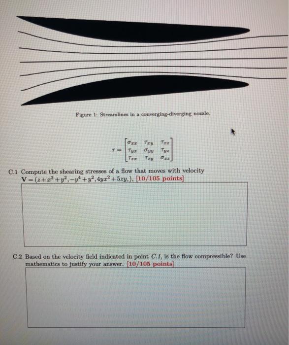 Solved Figure 1: Streamlines in a converging-diverging | Chegg.com