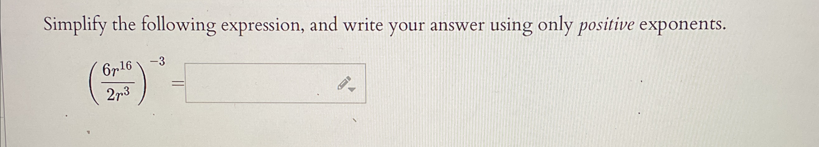 Solved Simplify the following expression, and write your | Chegg.com