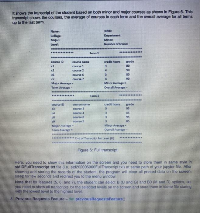 Figure 1: Transcript generation system menu. 1 | Chegg.com