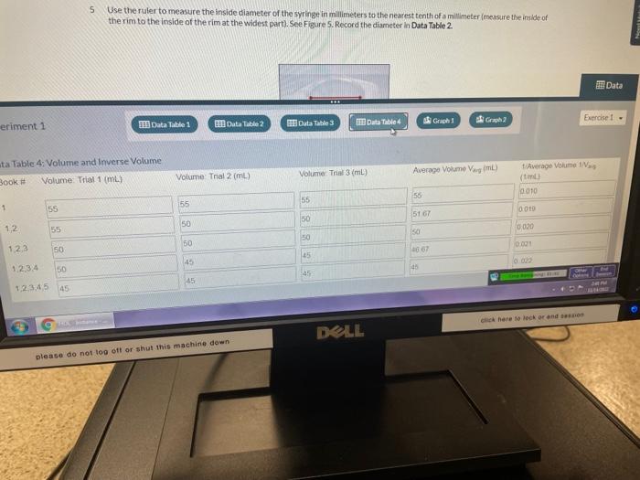 Solved Data Table 3: Calculating Pressure please do not log | Chegg.com