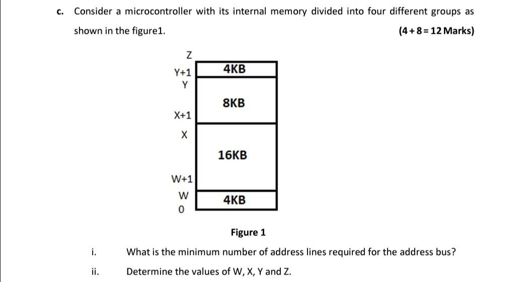 Solved c. Consider a microcontroller with its internal | Chegg.com
