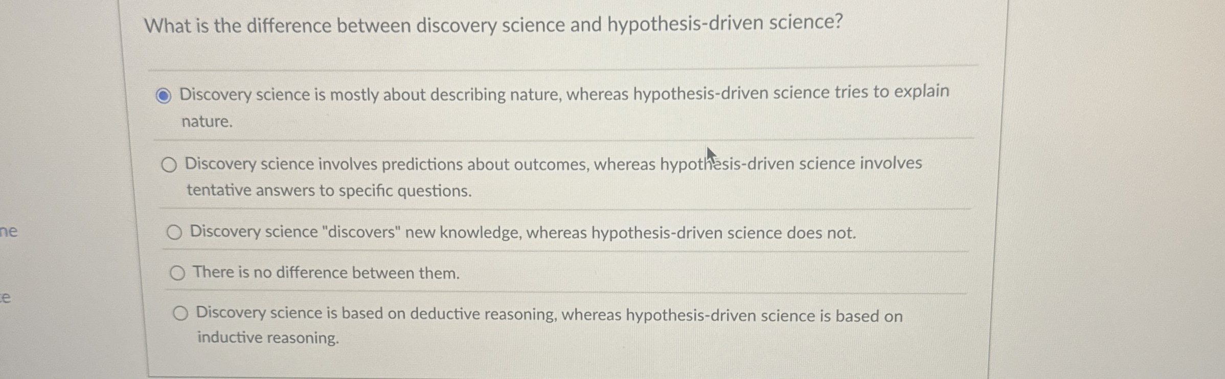 Solved What is the difference between discovery science and | Chegg.com