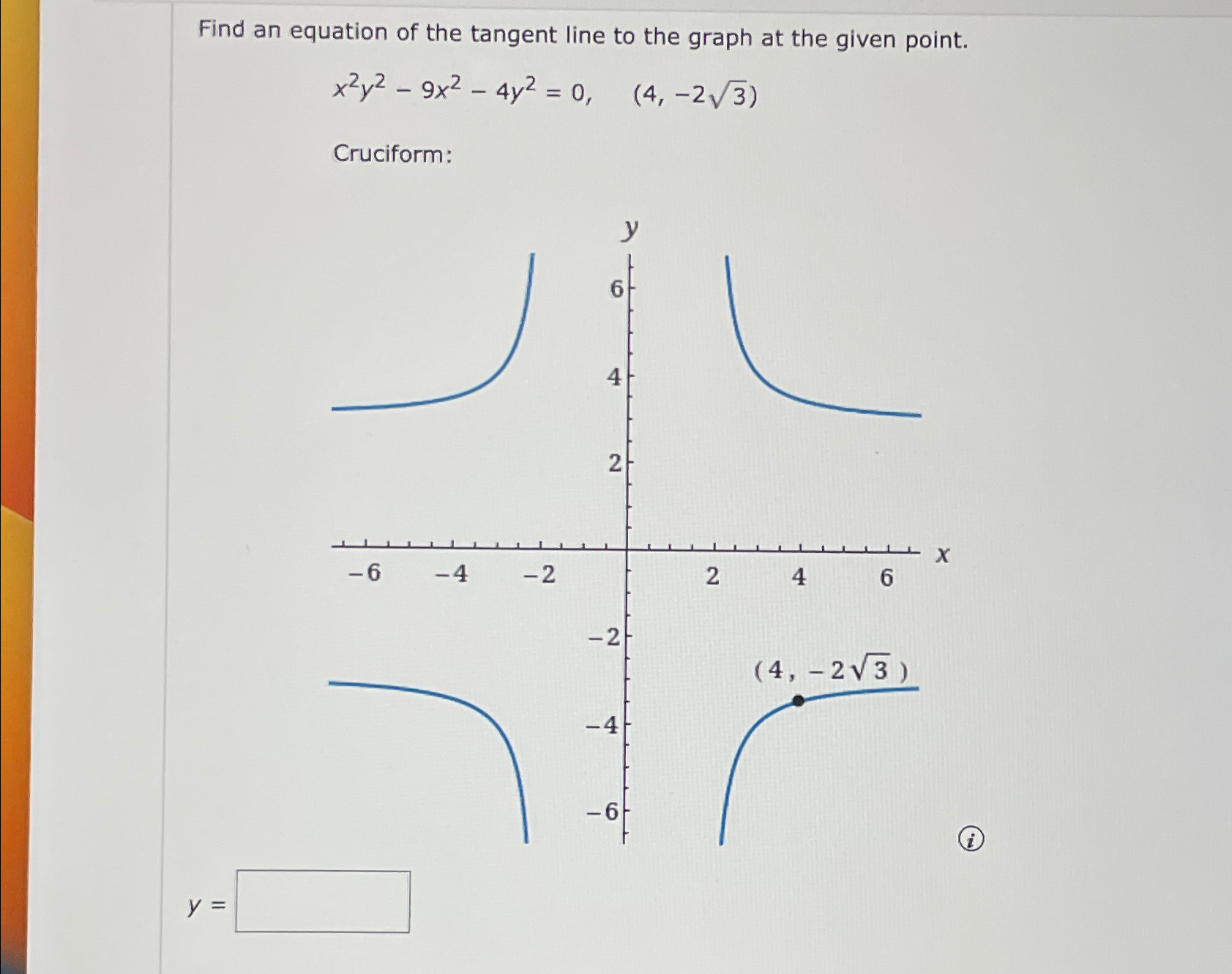 Solved Find an equation of the tangent line to the graph at | Chegg.com