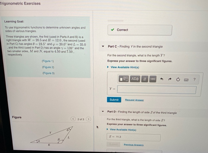 Solved Trigonometric Exercises Learning Goal: To use | Chegg.com Solved Trigonometric Exercises Learning Goal: To use | Chegg.com