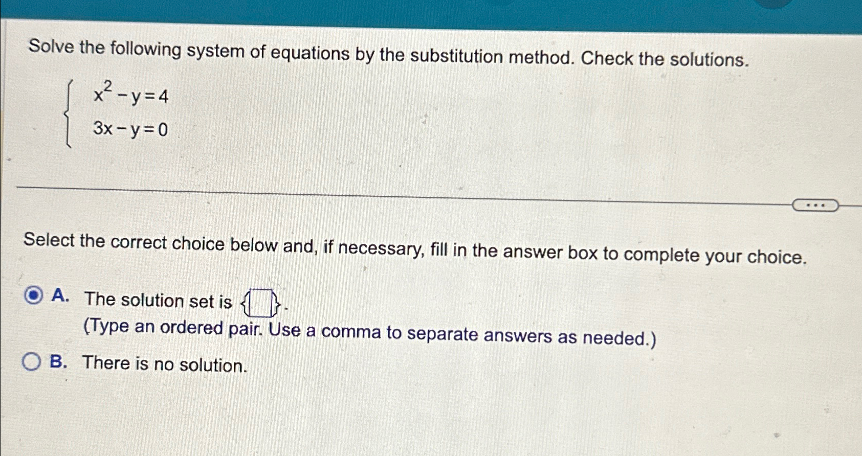 Solved Solve the following system of equations by the | Chegg.com