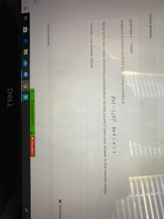 Solved Content attribution QUESTION 5 . 1 POINT Suppose a | Chegg.com