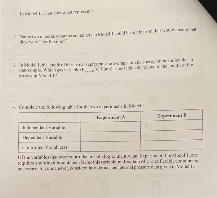 Solved Gas Variables How are the variables that describe a | Chegg.com