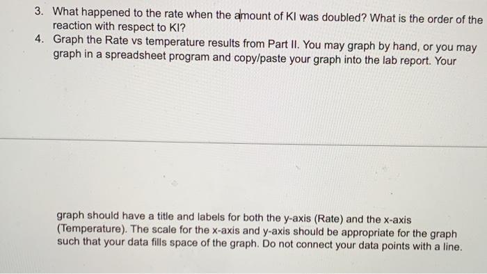 Solved Lab Report Experiment 11: Chemical Kinetics Data | Chegg.com