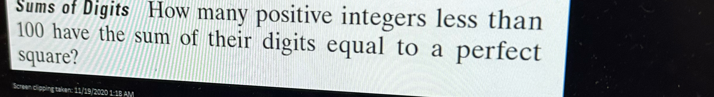 Solved Sums of Digits How many positive integers less than | Chegg.com