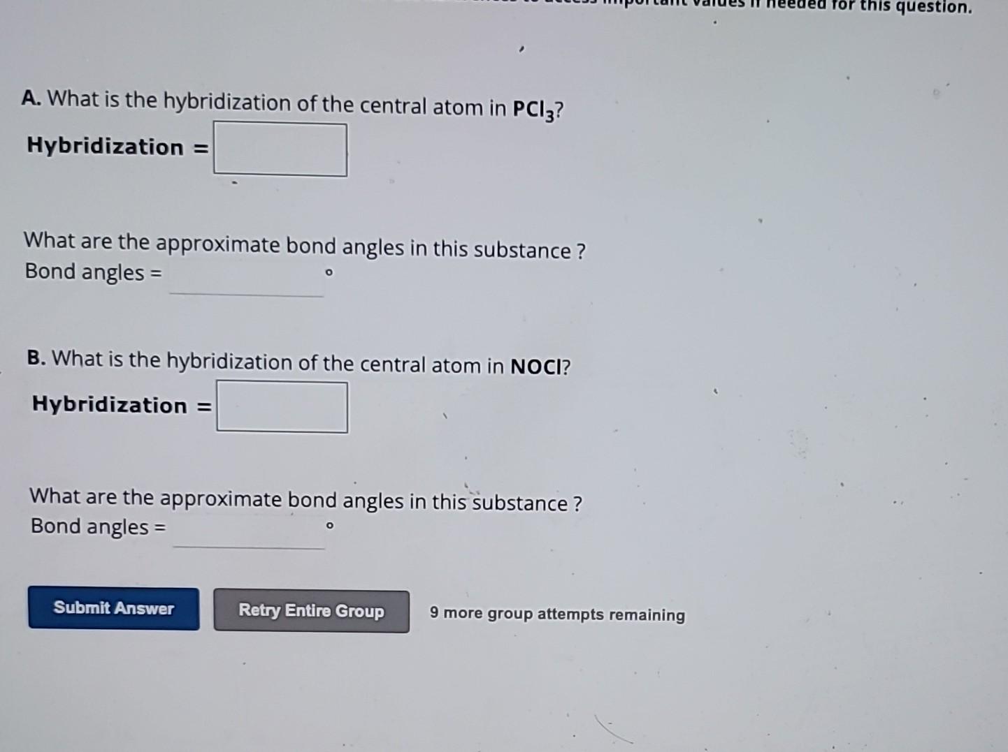 Solved A. What is the hybridization of the central atom in | Chegg.com