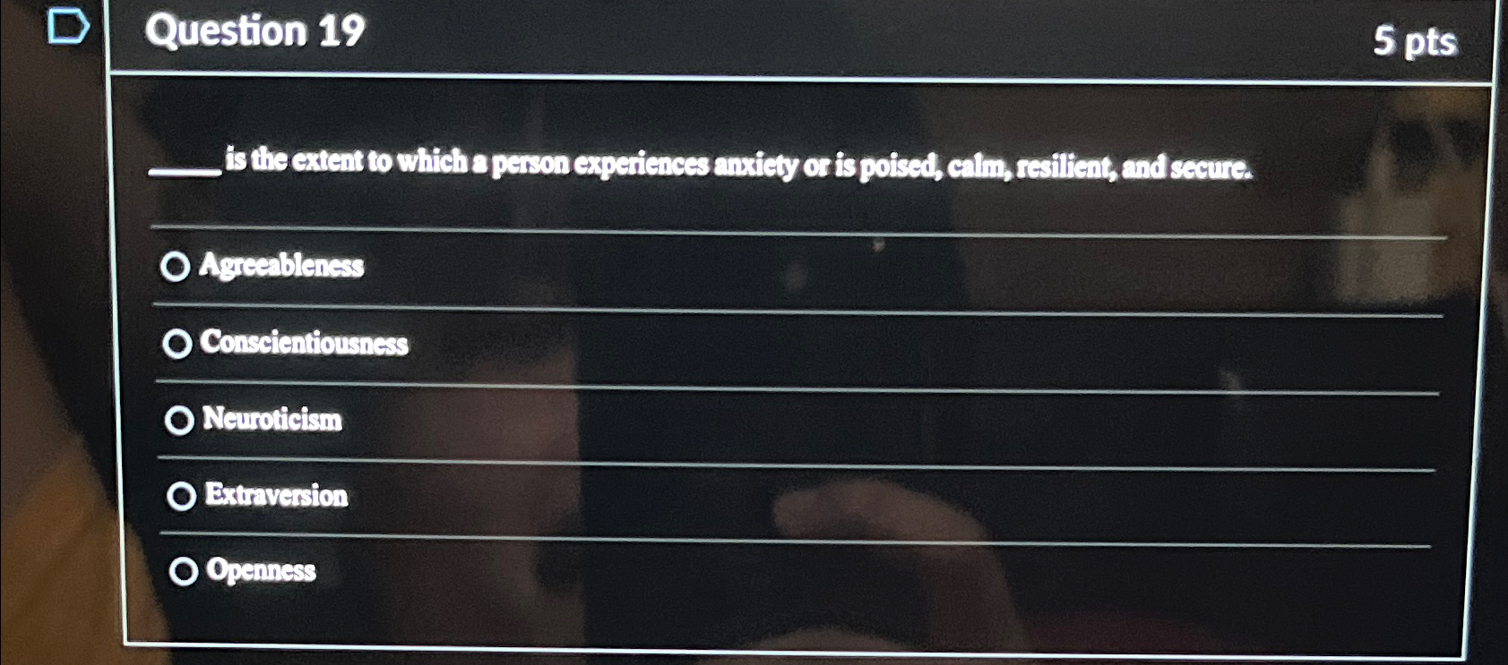 Solved Question 195 ﻿ptsis The Extent To Which A Person 