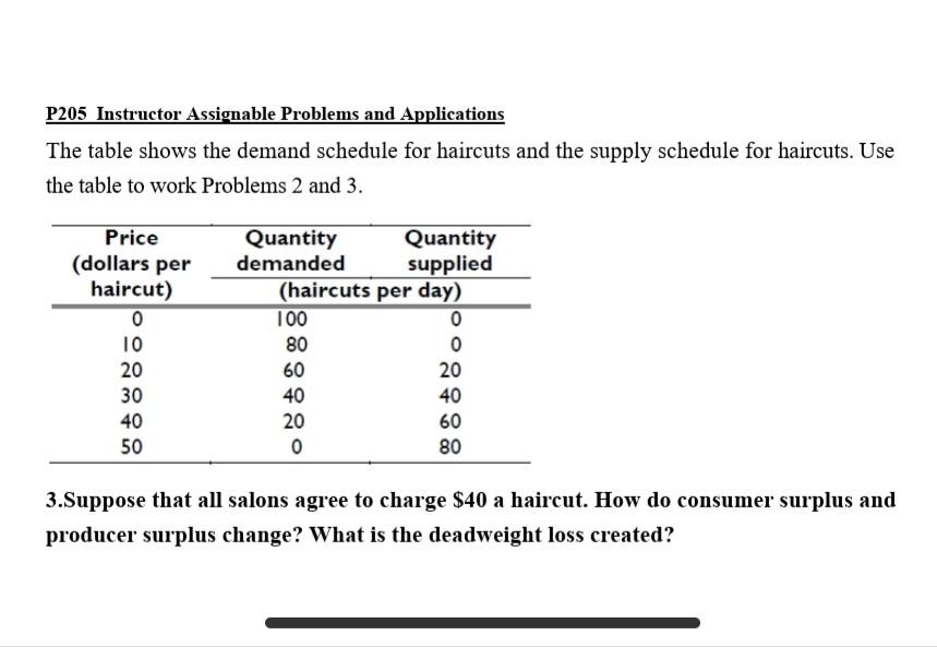 Solved P205 Instructor Assignable Problems and Applications | Chegg.com