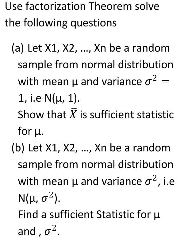 Solved Use factorization Theorem solve the following | Chegg.com