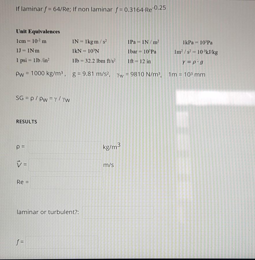 Solved points A light liquid (SG = 0.91, p=8.101x103 N:s/m2) | Chegg.com