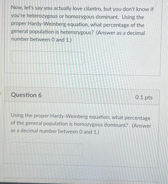 Solved I he gene for this cilantro taste is called UROAZ2. | Chegg.com