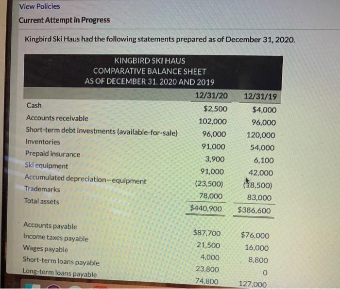 Solved View Policies Current Attempt in Progress Kingbird | Chegg.com