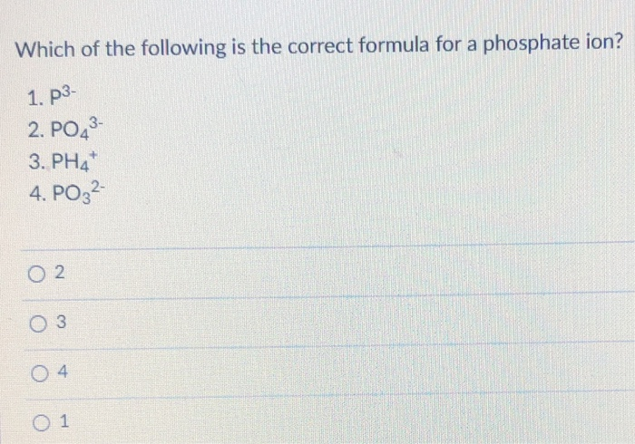 Phosphide Ion Formula