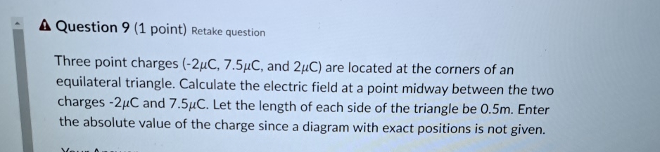 Solved Question 9 (1 ﻿point) ﻿Retake questionThree point | Chegg.com
