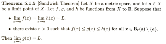 Solved Prove: Theorem 5.1.5 [Sandwich Theorem] ﻿Let x be a | Chegg.com