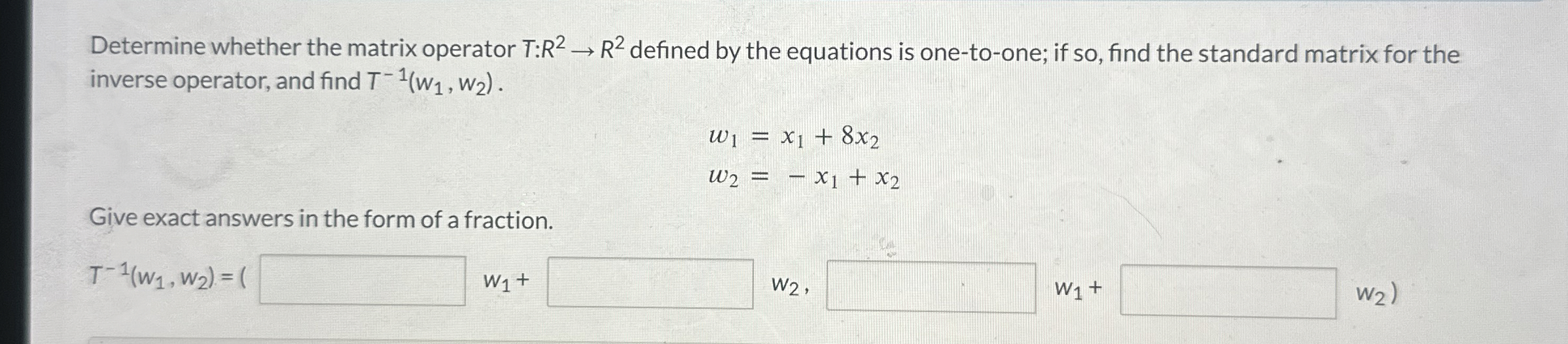 Solved Determine whether the matrix operator T:R2→R2 | Chegg.com