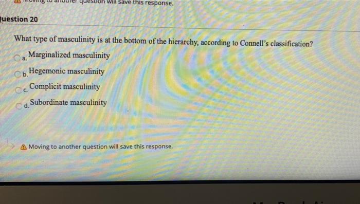 Solved question will save this response. uestion 20 What | Chegg.com