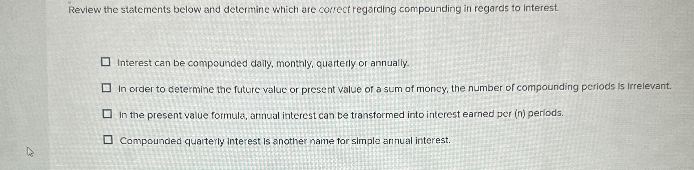 Review the statements below and determine which are | Chegg.com