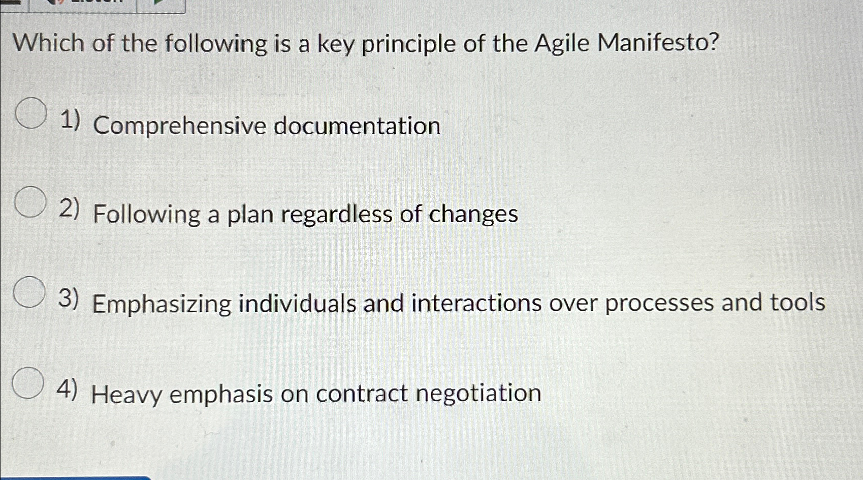 Solved Which of the following is a key principle of the | Chegg.com