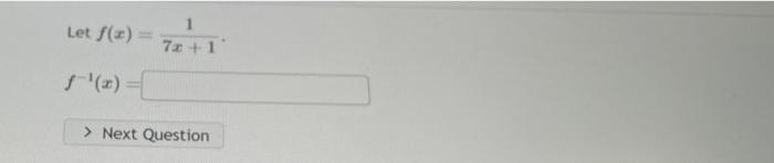 Solved f(x)=7x+11 | Chegg.com