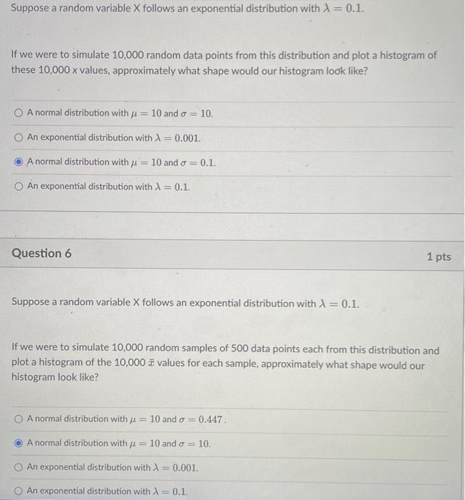 Solved Suppose A Random Variable X Follows An Exponential