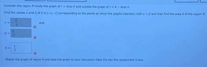 Solved Consider the region R inside the graph of r=4cosθ and | Chegg.com