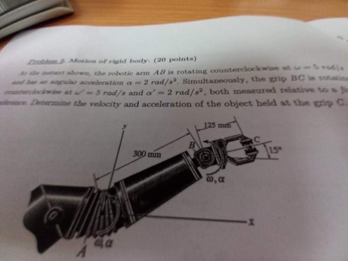 Crobline as. Aforion of rikid body. (20 points) | Chegg.com