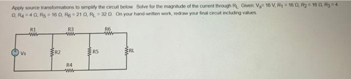 Solved Apply Source Transformations To Simplify The Circuit