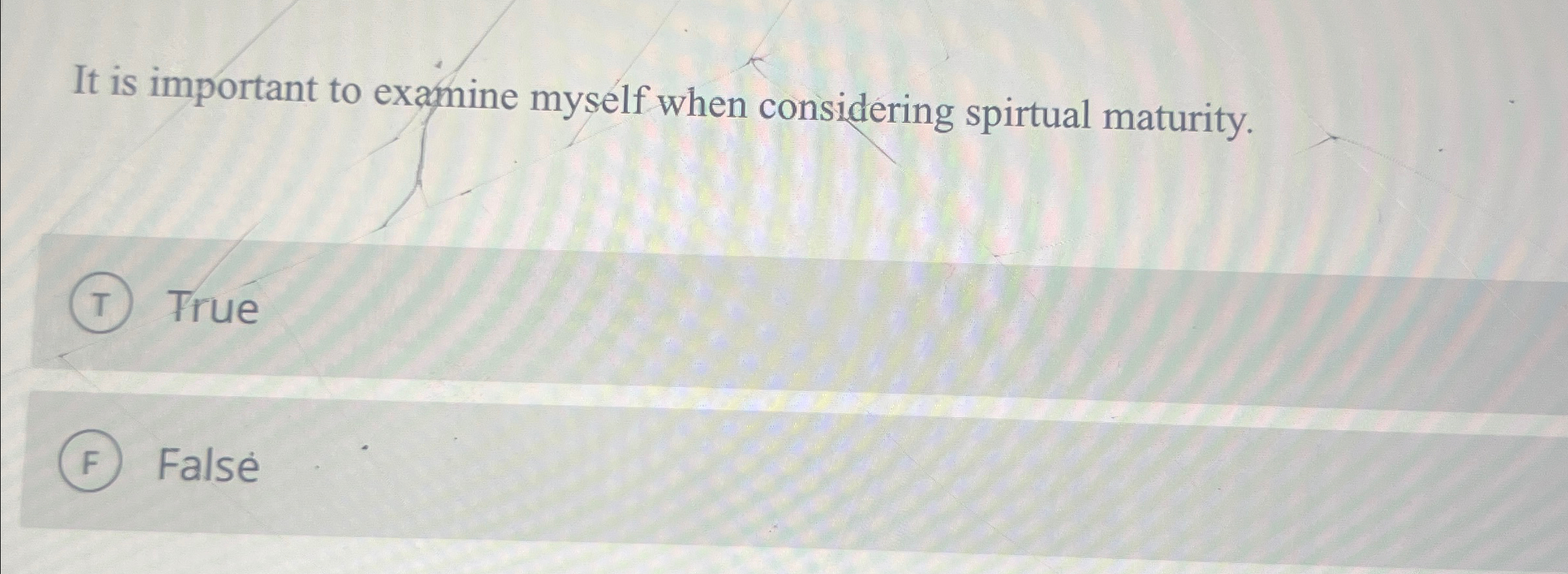 Solved It is important to examine myself when considering | Chegg.com