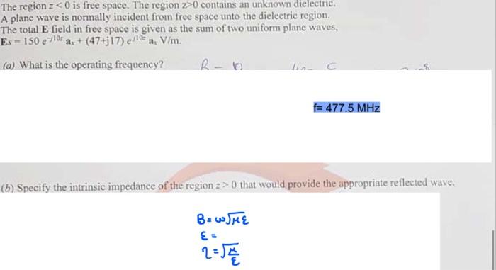 Solved Electromagnetics Question can you please solve part b | Chegg.com