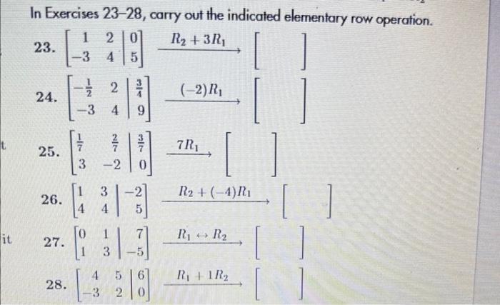 Solved In Exercises 23-28, carry out the indicated | Chegg.com