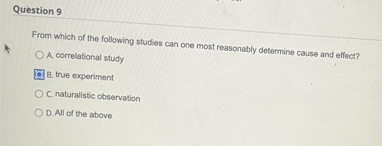 Solved Question 9From which of the following studies can one | Chegg.com