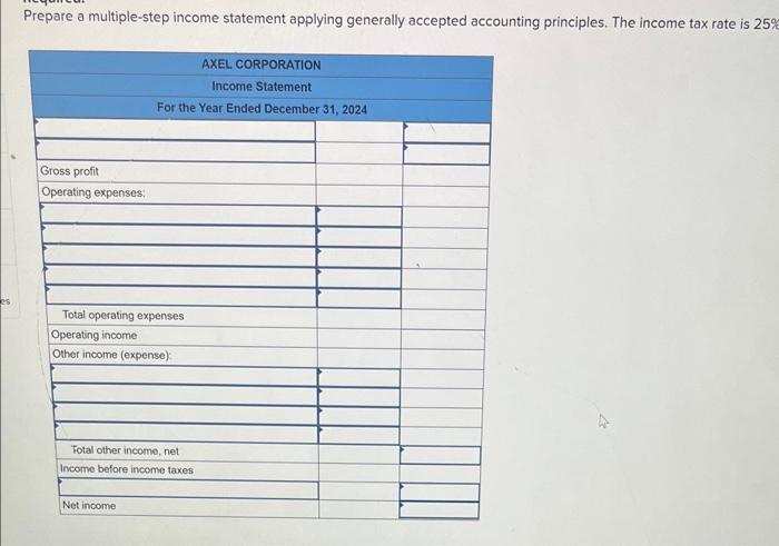 Solved The following single-step income statement was | Chegg.com