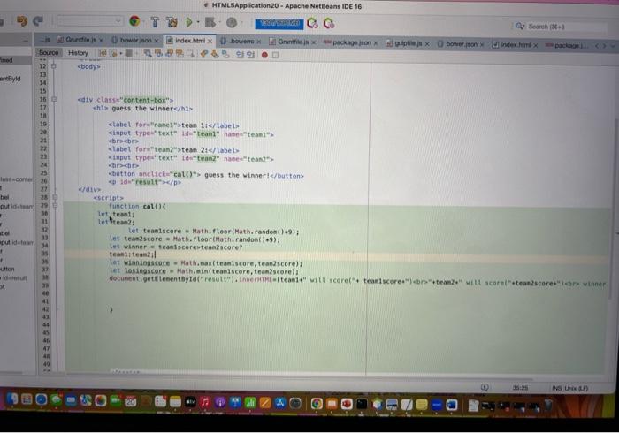 Solved i dont know where my code went wrong it isnt picking | Chegg.com