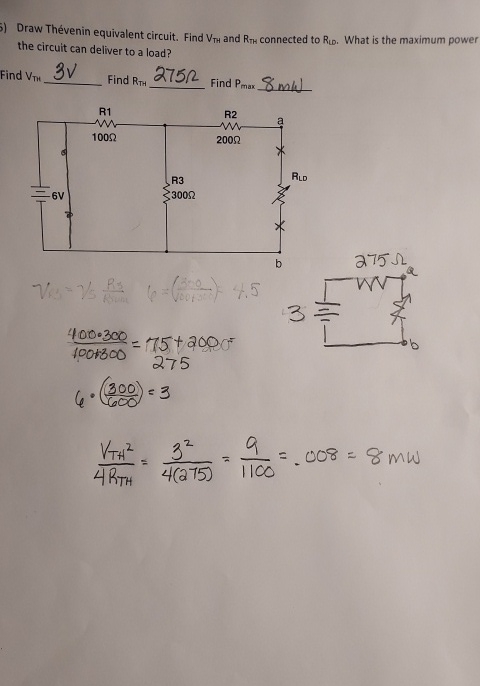Solved Draw Thévenin equivalent circuit. Find VTH ﻿and RTH | Chegg.com