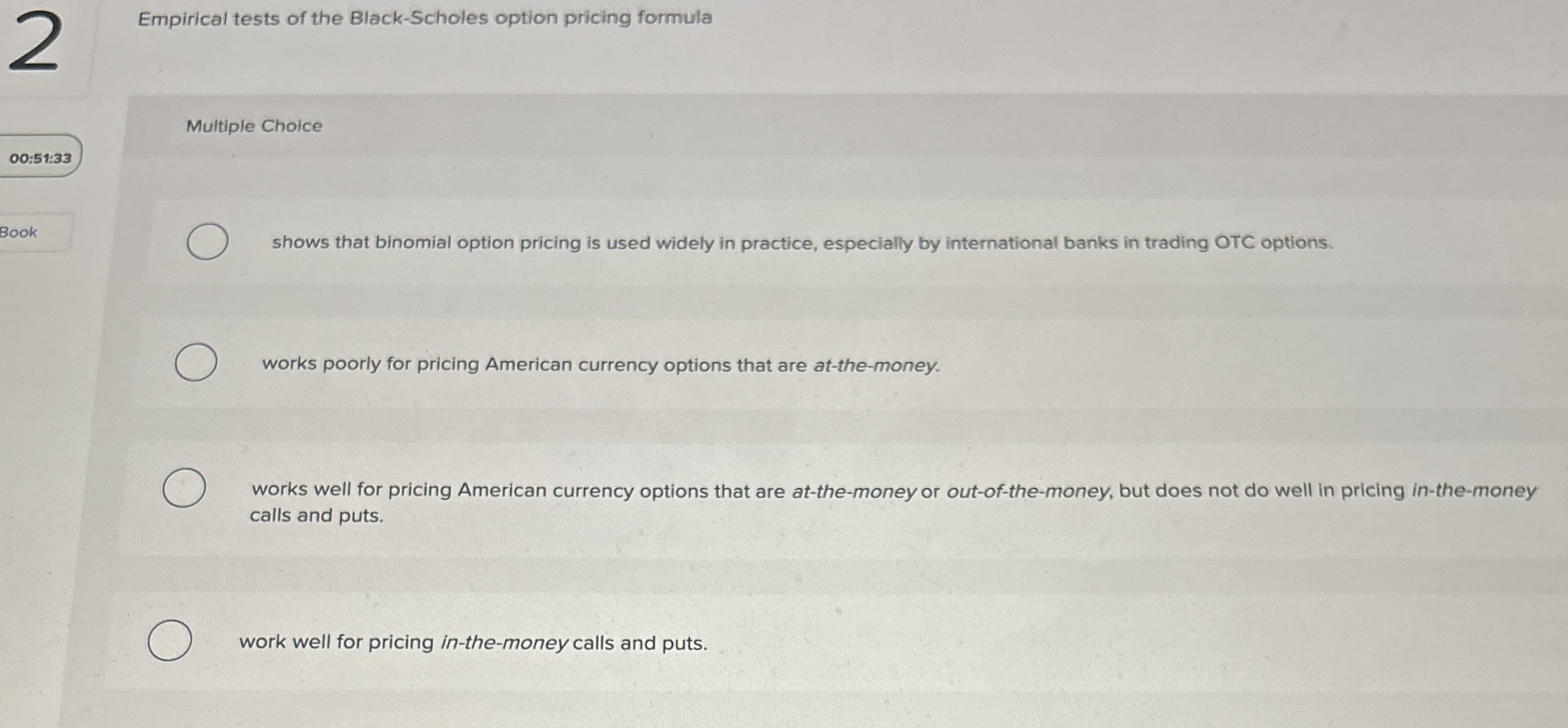 Solved 2empirical Tests Of The Black Scholes Option Pricing 
