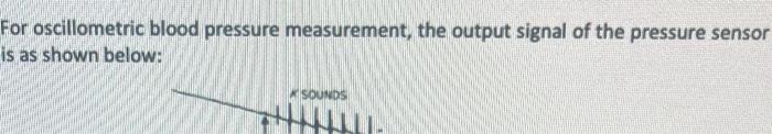 Solved For oscillometric blood pressure measurement, the | Chegg.com