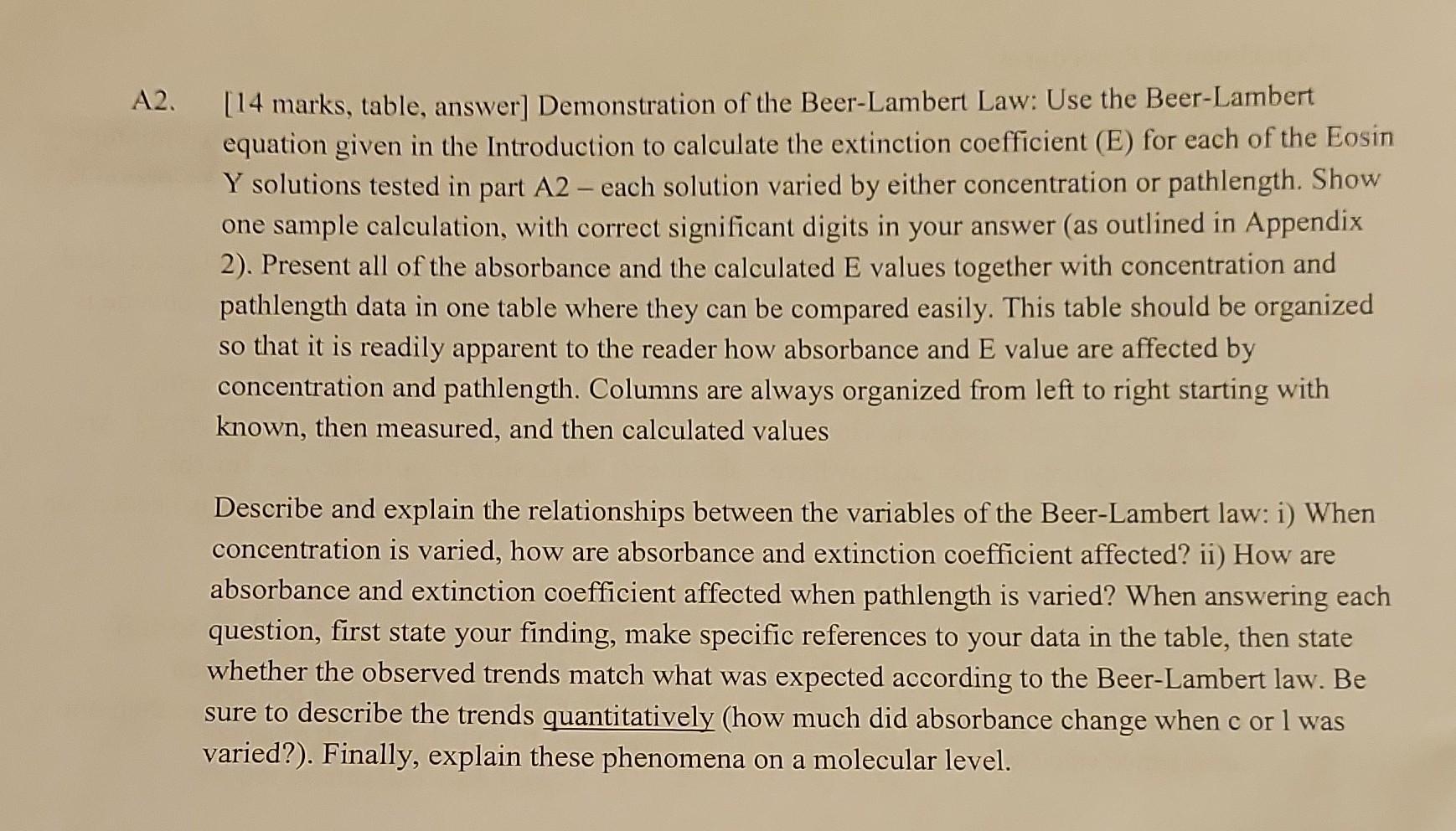 Solved [14 marks, table, answer] Demonstration of the | Chegg.com