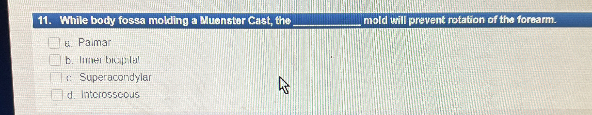 Solved While body fossa molding a Muenster Cast, the q, | Chegg.com