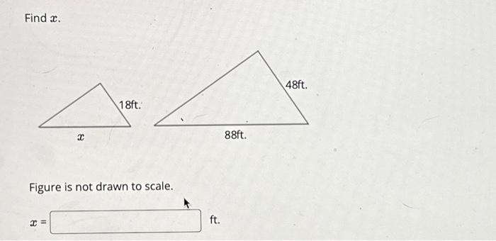 Solved Find x. Figure is not drawn to scale. | Chegg.com