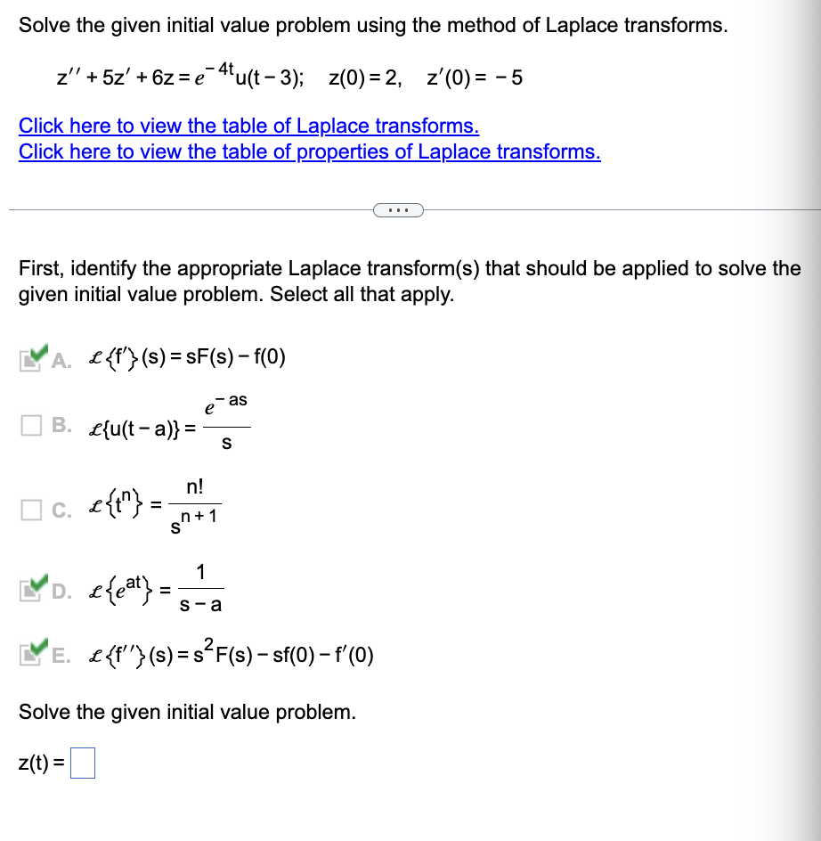 Solved Solve the given initial value problem using the | Chegg.com